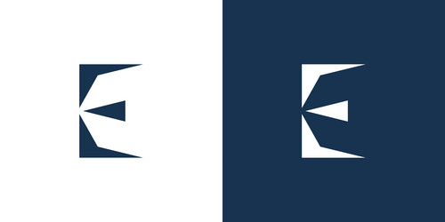 Modern and unique letter ee initials logo design Vector Image