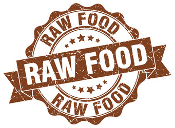 Raw food stamp sign seal Royalty Free Vector Image