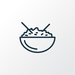 Hot rice icon line symbol premium quality Vector Image