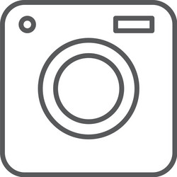 Social media camera icon flat style isolated Vector Image