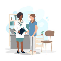 Doctor and patient set Royalty Free Vector Image