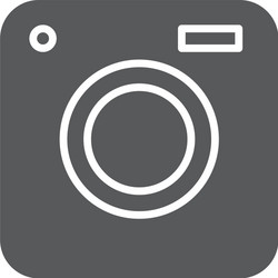 Social media camera icon flat style isolated Vector Image