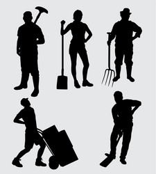 Worker Silhouette Vector Images (over 50,000)