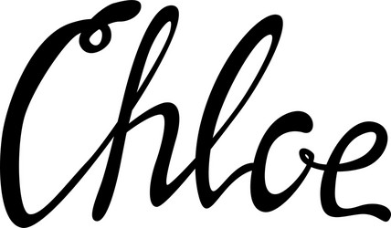Lettering hand-written name of the color black Vector Image