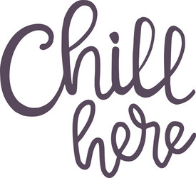 Hand drawn lettering sticker the inscription Vector Image