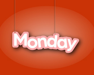 Monday Word Art Vector Images (over 470)