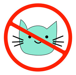 No catsprohibiting sign location or entry pets Vector Image