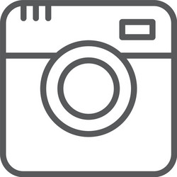 Social media camera icon flat style isolated Vector Image