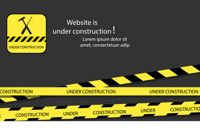 Website under construction page Royalty Free Vector Image