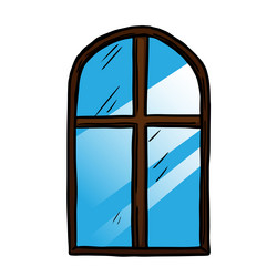 Window on white background Royalty Free Vector Image