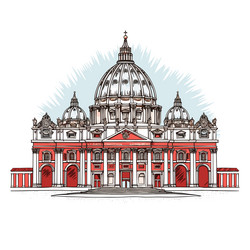 Mont saint-michel hand-drawn comic saint Vector Image