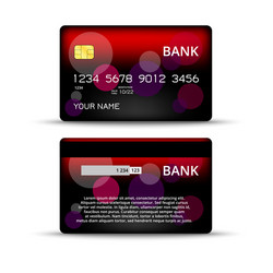Credit or debit bank card design set Royalty Free Vector