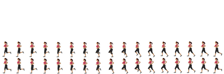 Girl run cycle animation sequence loop Royalty Free Vector Girl run cycle animation sequence loop Royalty Free Vector
