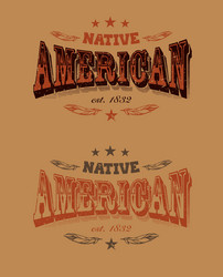 Native american company label Royalty Free Vector Image