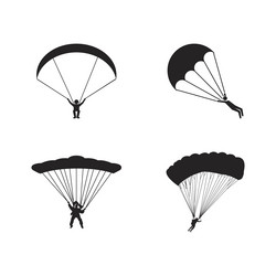 Parachuting or paragliding icon Royalty Free Vector Image