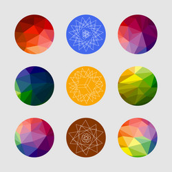 Flat background faceted shapes for icons Vector Image