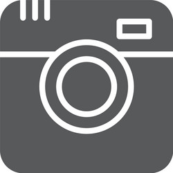 Social media camera icon flat style isolated Vector Image
