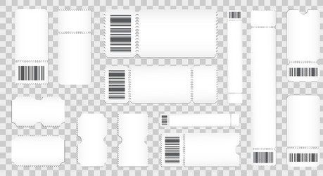 Empty ticket template set concert tickets Vector Image