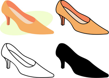 Fashion with female elegant shoe Royalty Free Vector Image