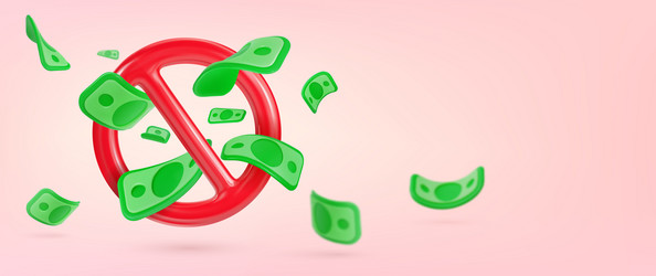 Forbidden money prohibited Royalty Free Vector Image