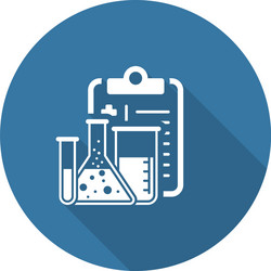 Laboratory analysis flat icon Royalty Free Vector Image