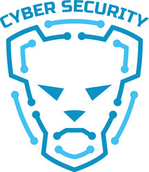 Logo cyber security agency sign shield Royalty Free Vector