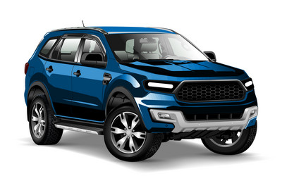 Realistic blue car sport two tone luxury Vector Image