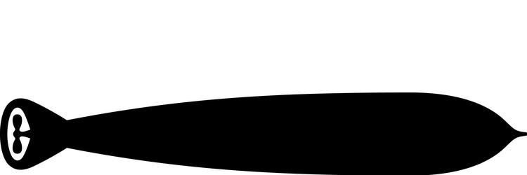 Torpedo warhead self-propelled weapon Royalty Free Vector