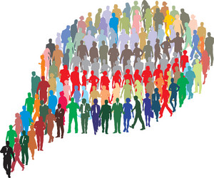 Large group of people Royalty Free Vector Image