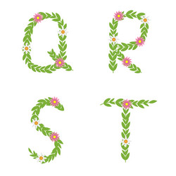 Green letter set Royalty Free Vector Image - VectorStock