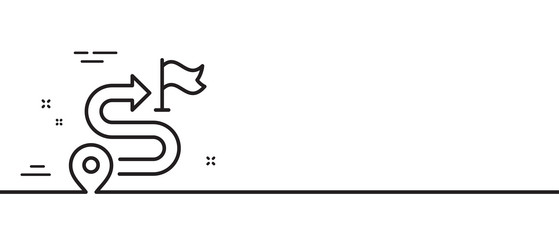 Journey line icon road path sign minimal Vector Image