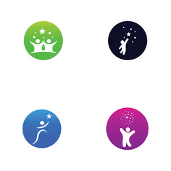 People star logo and symbol Royalty Free Vector Image