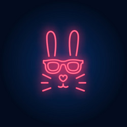 Rabbit neon sign Royalty Free Vector Image - VectorStock