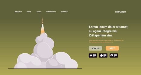 Smoke from military rocket launch Royalty Free Vector Image