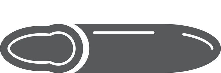 Flying bullet icon symbol isolated on white Vector Image