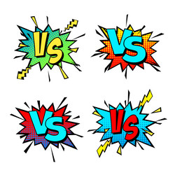Cartoon comic background vs fight versus comics Vector Image