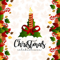 Christmas background with realistic decoration Vector Image