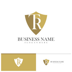 Letter t r logo template creative Royalty Free Vector Image