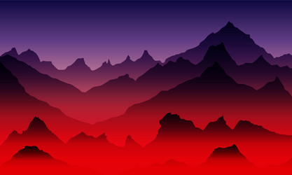 Sunrice mountains eps 10 background view Vector Image