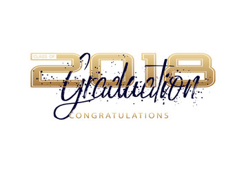 Graduation congratulations text typography toga Vector Image