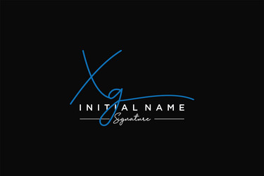 Initial xg signature logo template hand drawn Vector Image