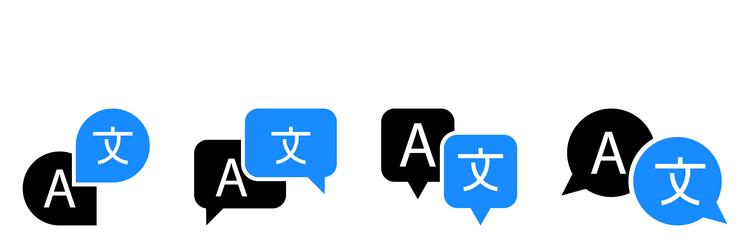 Foreign language school subject icon education Vector Image