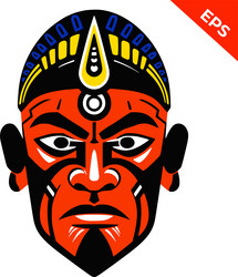 Indonesia tribal mask indigenous pacific islander Vector Image