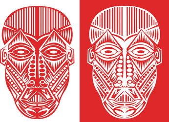 Tribal face art Royalty Free Vector Image - VectorStock