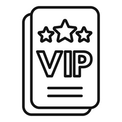 Vip class ticket icon simple seat air Royalty Free Vector