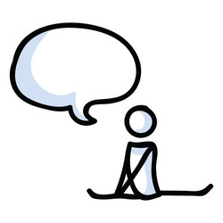 Hand drawn stick figure lunge yoga pose concept Vector Image