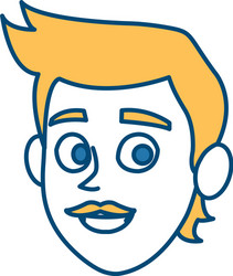 Man smiling cartoon Royalty Free Vector Image - VectorStock