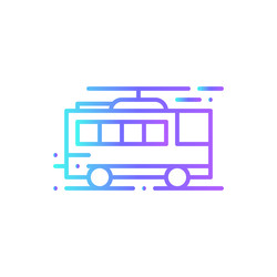 Transportation icons with purple blue outline Vector Image