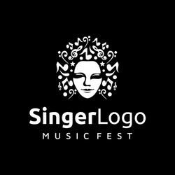 Music logo singer choir logo design inspiration Vector Image