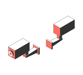 Parking gate icon line Royalty Free Vector Image